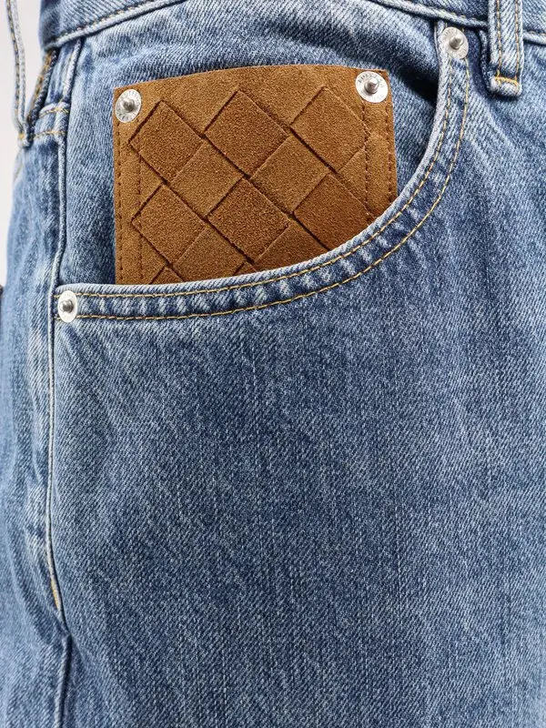 Bottega Veneta Wide Leg Turn Up Jeans