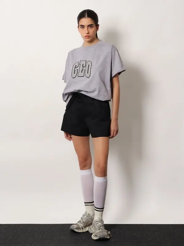 Balenciaga Boxy Fit Cotton T-shirt With Iconic Patch