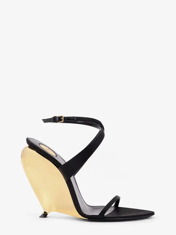 Saint Laurent Tallulah 110 Satin Wedge Sandals