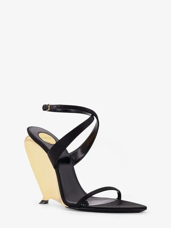 Saint Laurent Tallulah 110 Satin Wedge Sandals
