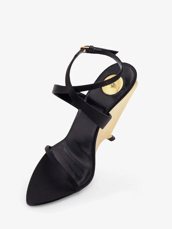 Saint Laurent Tallulah 110 Satin Wedge Sandals