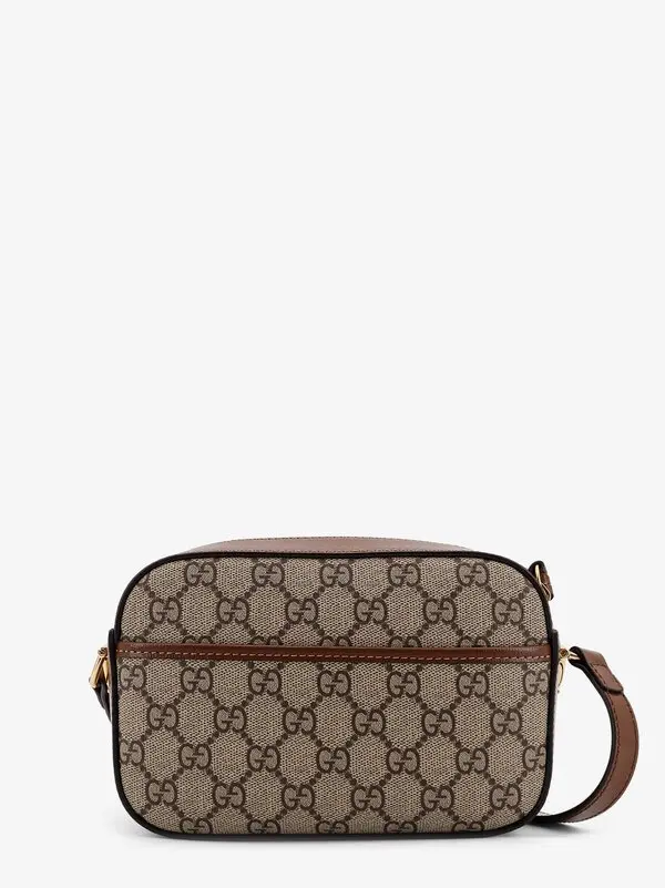 Gucci 1955 Horsebit Gg Supreme Fabric And Leather Shoulder Bag