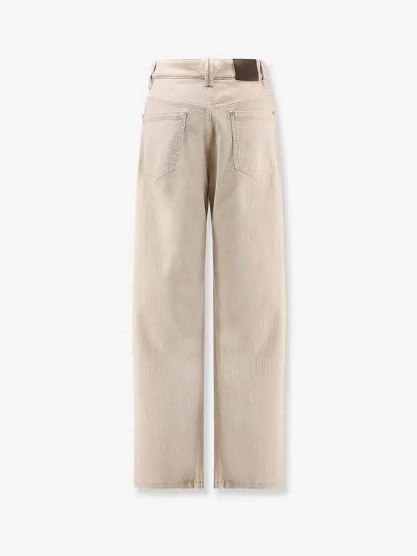 Brunello Cucinelli Loose Barrel Jean Denim - Beige