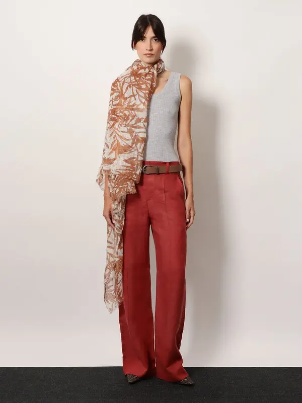 Brunello Cucinelli Ribbed Cashmere And Wool Tank Top With Monili Detail - Grey