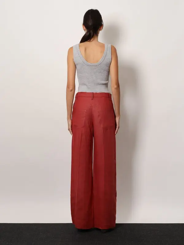 Brunello Cucinelli Ribbed Cashmere And Wool Tank Top With Monili Detail - Grey