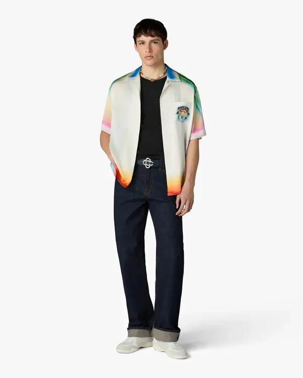 Casablanca Multicolour Airspray Short Sleeve Silk Shirt