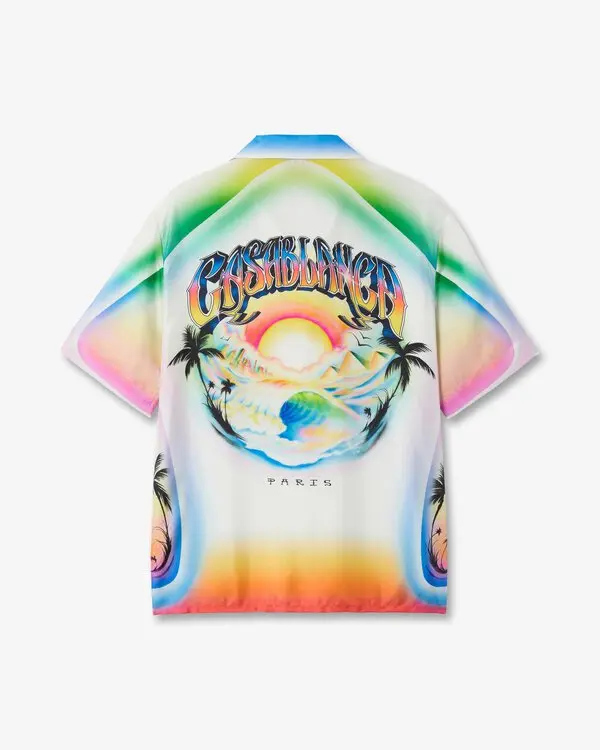 Casablanca Multicolour Airspray Short Sleeve Silk Shirt