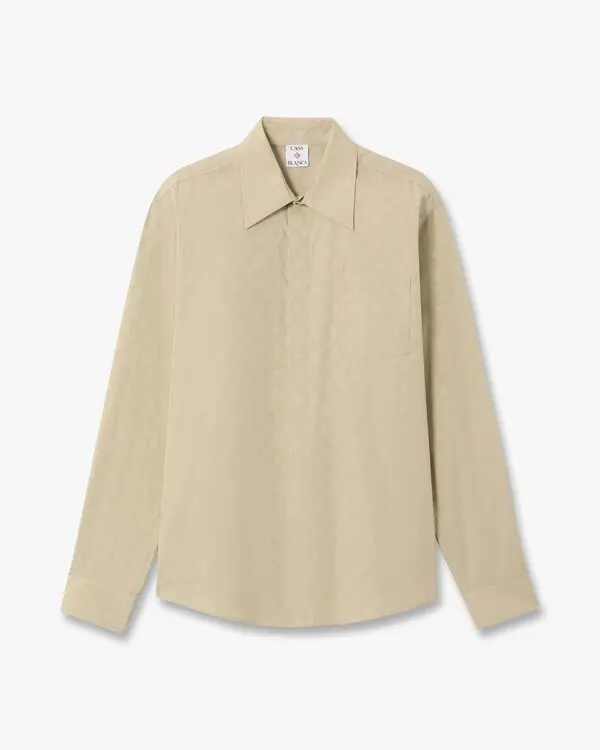 Casablanca Beige Monogram Long Sleeve Shirt