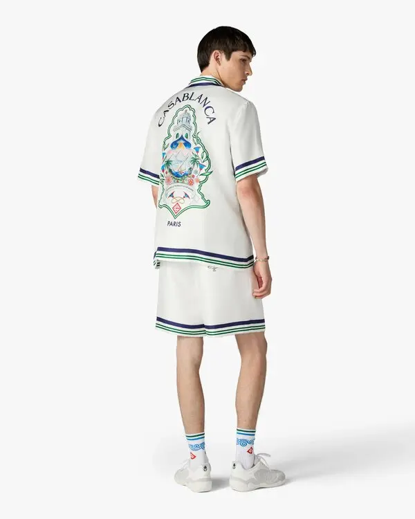 Casablanca Hotel Emblem Silk Shorts
