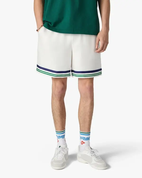 Casablanca Hotel Emblem Silk Shorts