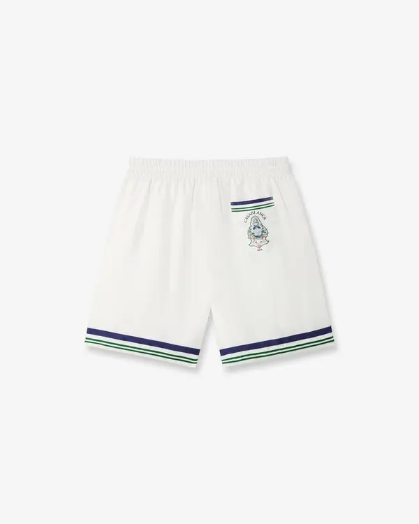 Casablanca Hotel Emblem Silk Shorts