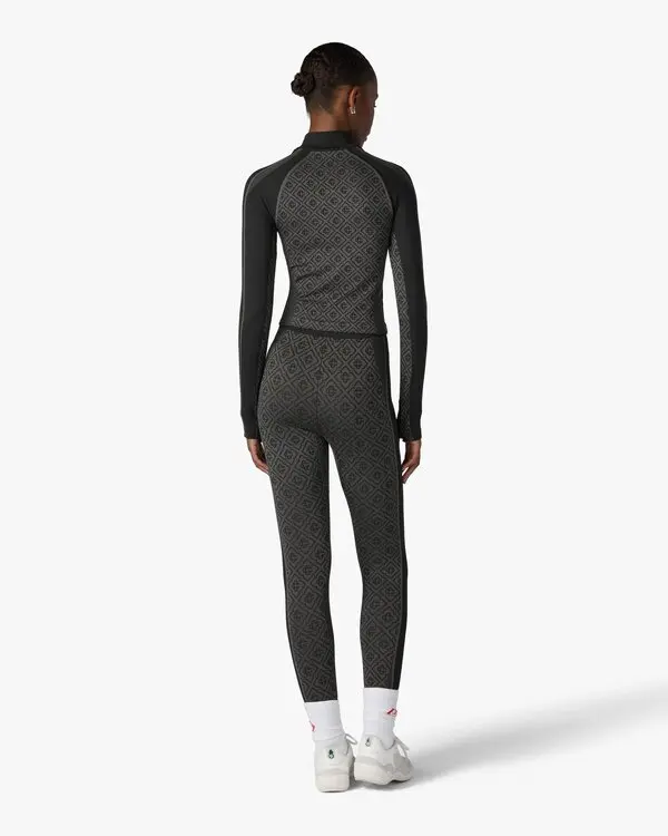 Casablanca Grey Seamless Monogram Leggings