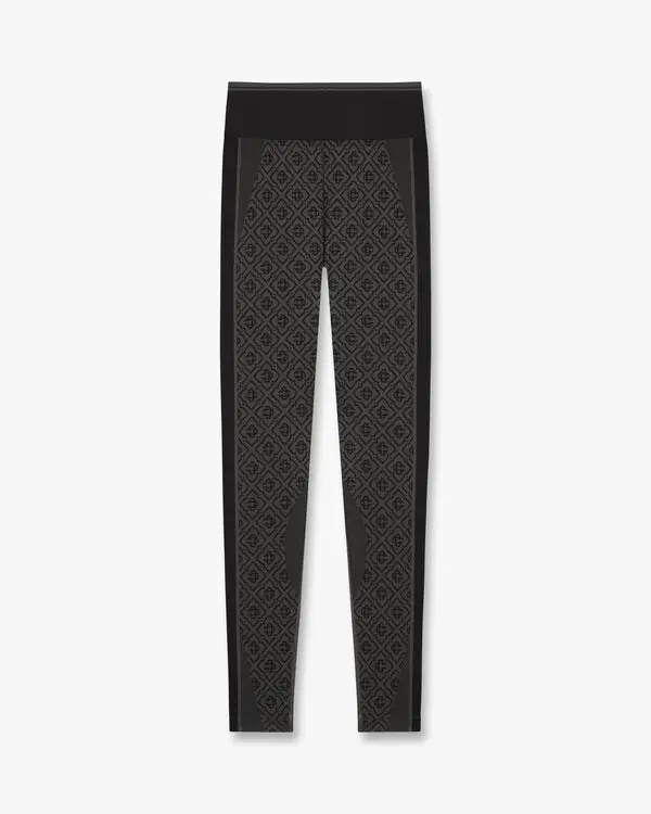 Casablanca Grey Seamless Monogram Leggings