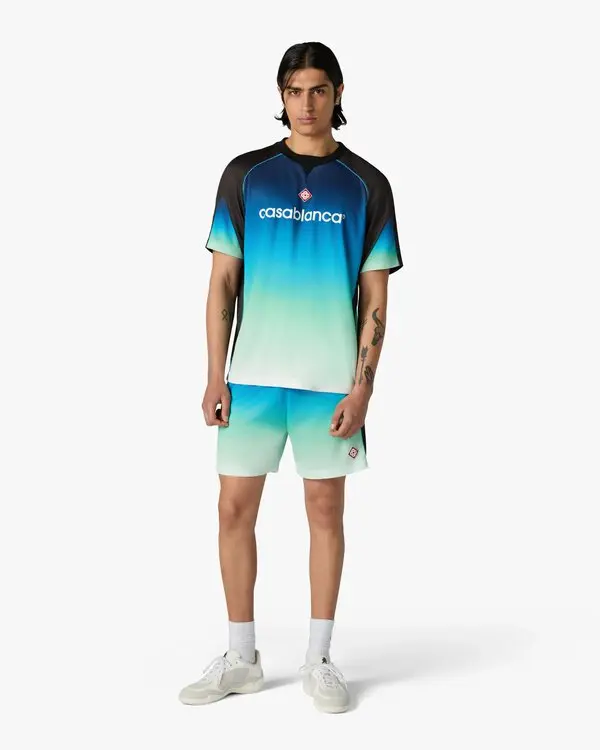 Casablanca Blue & Gradient Short Sleeve Football Shirt