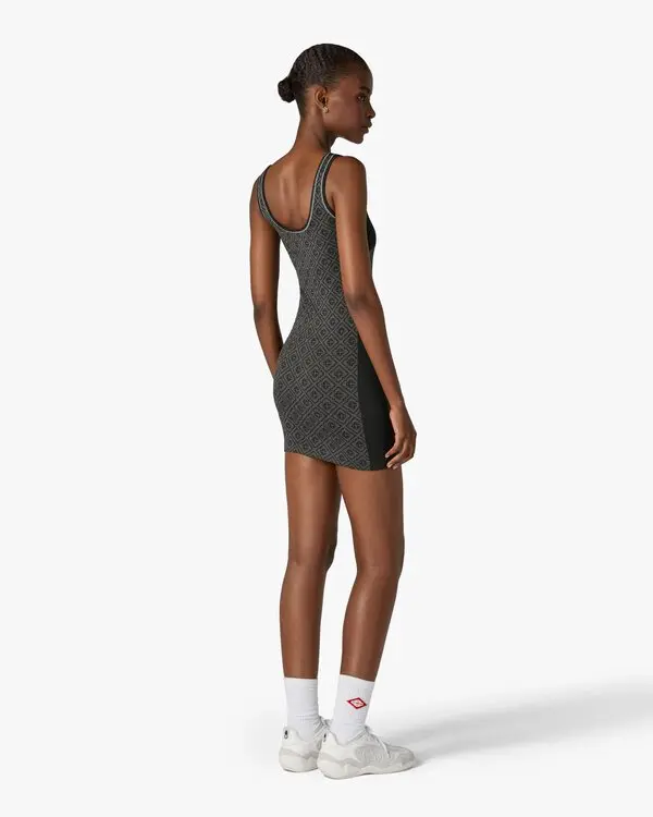 Casablanca Grey Seamless Monogram Mini Dress