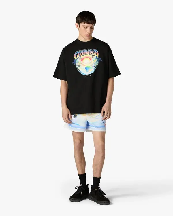 Casablanca Airspray Oversized Short Sleeve T-shirt - Black