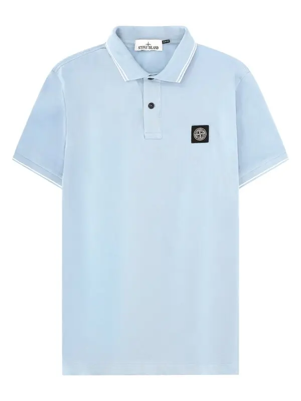 Stone Island Polo With Logo - Blue