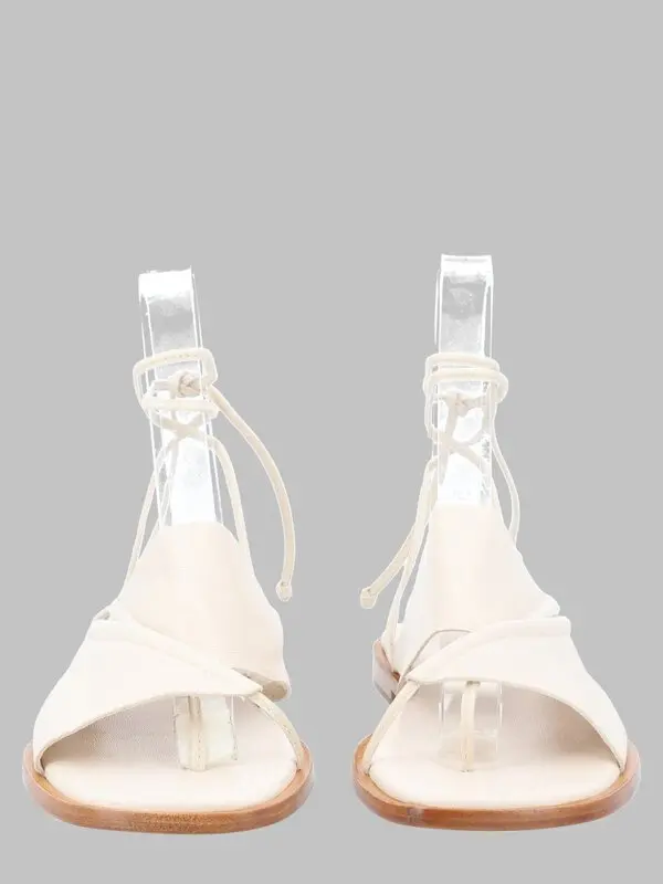Hereu Leather Tie Detail Sandals - Multicolor