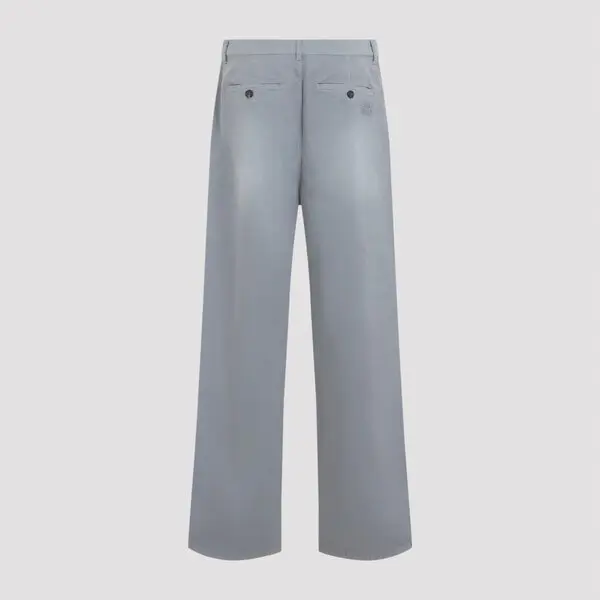Miu Miu Cotton Trousers - Silver
