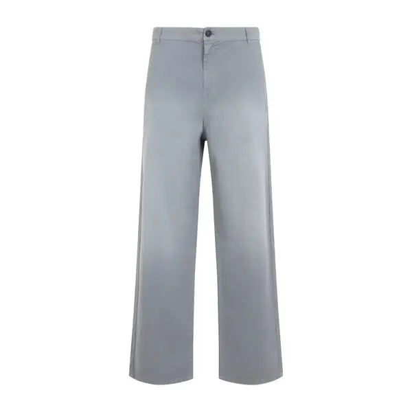 Miu Miu Cotton Trousers - Silver