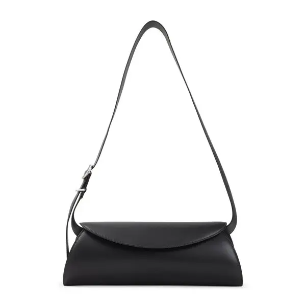 JIL SANDER Cannolo Shoulder Bag - Black