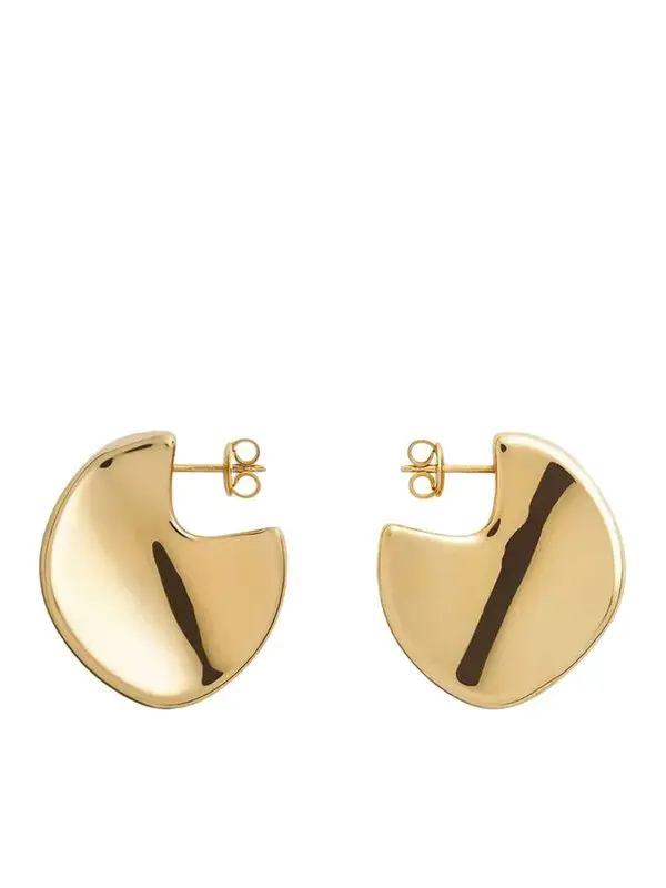 Bottega Veneta Geometric Design Plated Sterling Silver Earrings - Gold