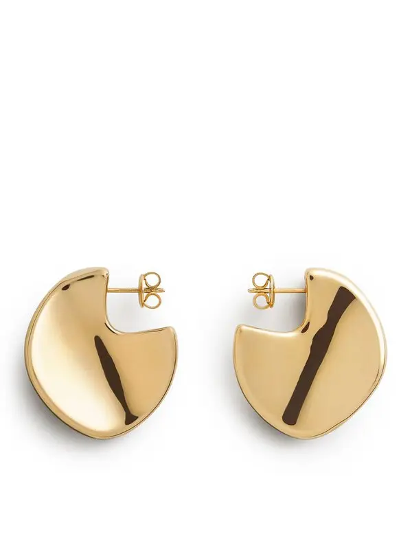 Bottega Veneta Geometric Design Plated Sterling Silver Earrings - Gold