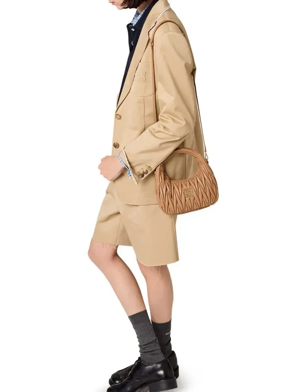 Miu Miu Wander Hobo Bag In Matelassé Nappa Leather - Multicolor