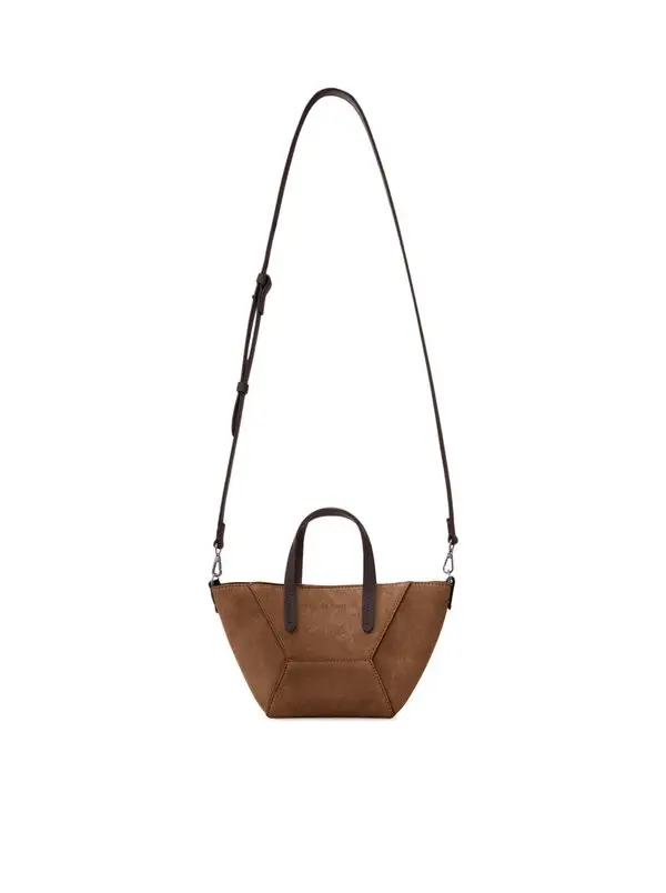 Brunello Cucinelli Suede Mini Bag With Shoulder Strap - Multicolor