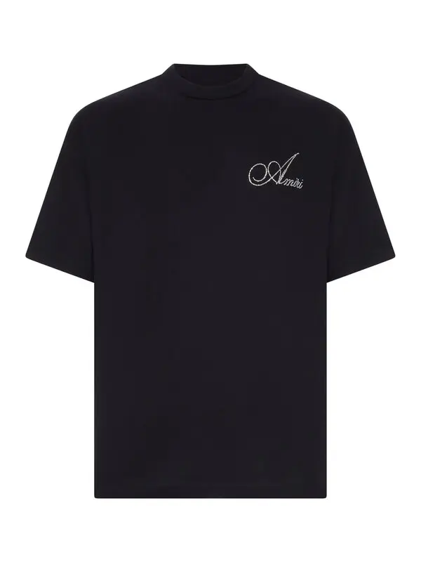 Amiri Crystal Logo Cotton T-shirt