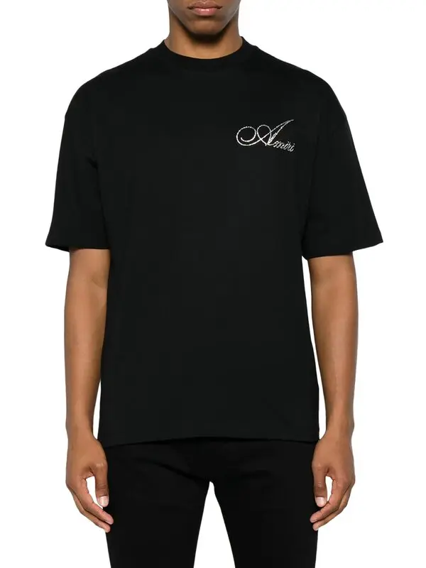 Amiri Crystal Logo Cotton T-shirt