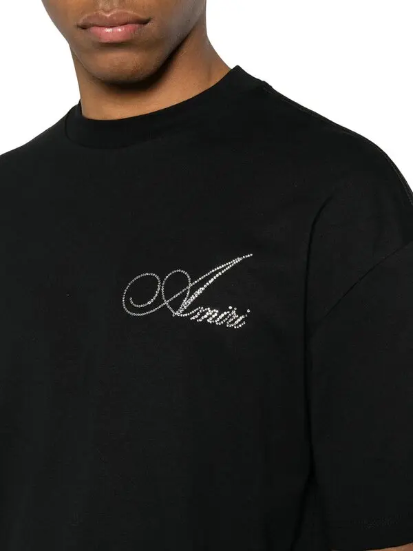 Amiri Crystal Logo Cotton T-shirt