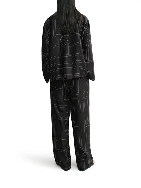 TOTEME Silk Shirt With Monogram Embroidery