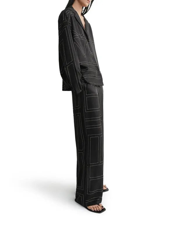 TOTEME Silk Shirt With Monogram Embroidery