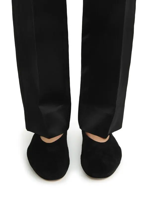 TOTEME Suede Ballerinas - Black