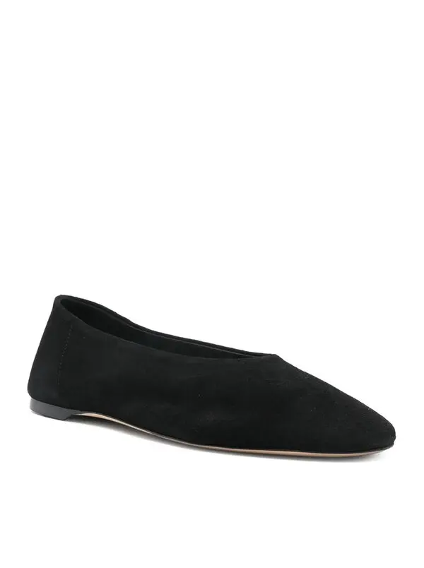 TOTEME Suede Ballerinas - Black
