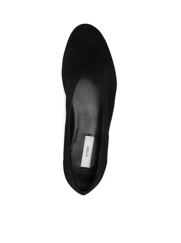 TOTEME Suede Ballerinas - Black