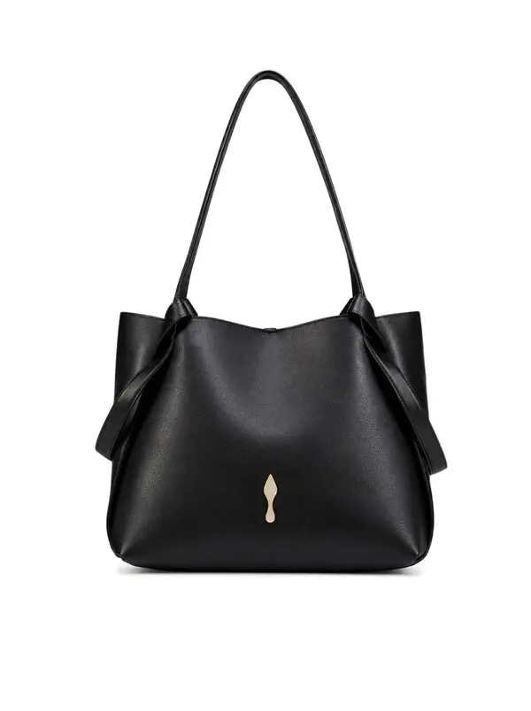 CHRISTIAN LOUBOUTIN Bettina Small Calfskin Tote Bag - Black