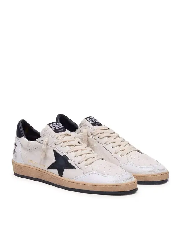 GOLDEN GOOSE Ball-star Sneakers In White Nappa - Multicolor