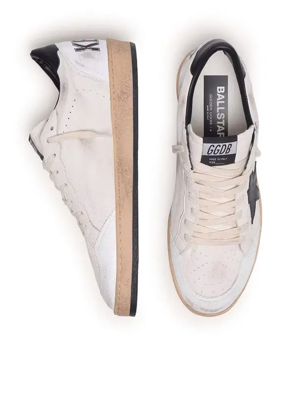 GOLDEN GOOSE Ball-star Sneakers In White Nappa - Multicolor