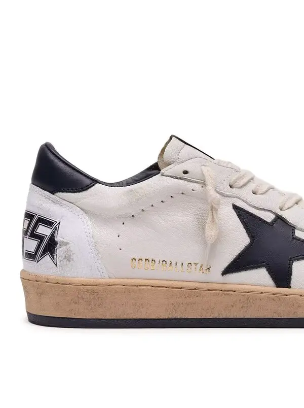 GOLDEN GOOSE Ball-star Sneakers In White Nappa - Multicolor