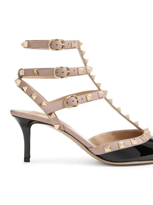 Valentino Garavani Rockstud Patent Leather Pumps - Black
