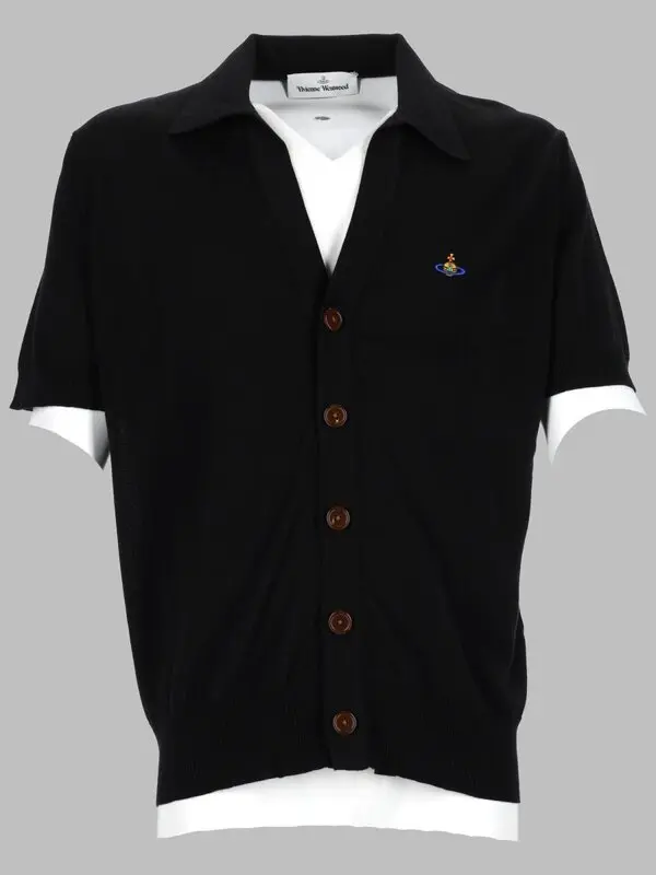 VIVIENNE WESTWOOD Cardigan Polo - Black