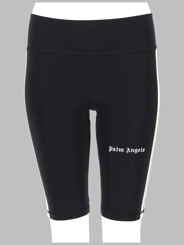 Palm Angels Track Shorts With Logo - Black