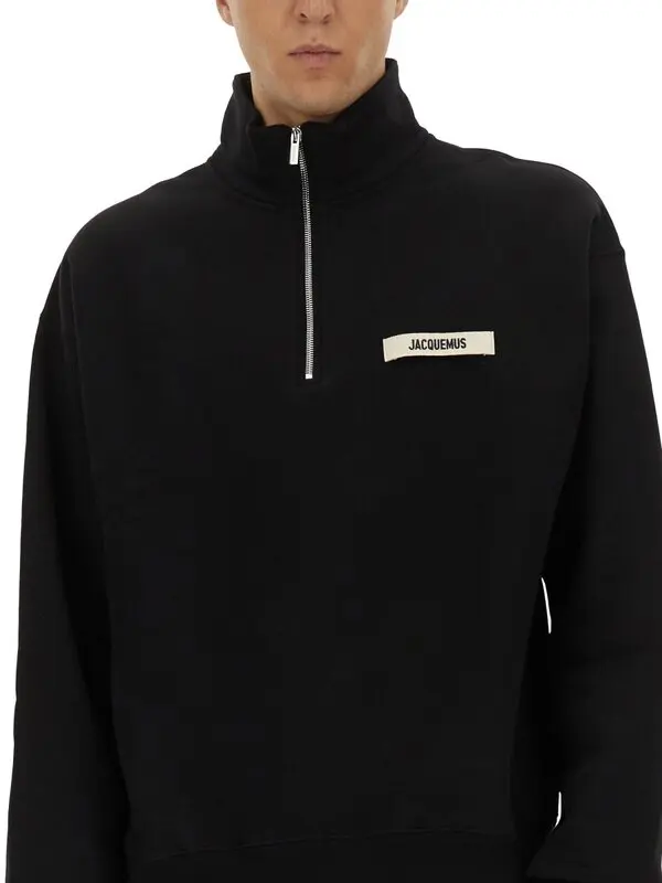 Jacquemus Zippered Stand Collar Sweatshirt