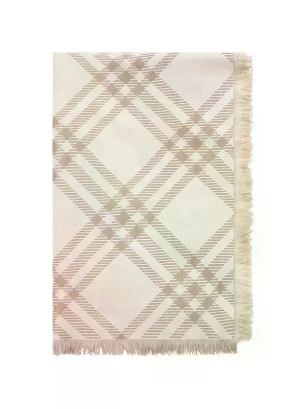 Burberry Gradient Check Wool Silk Scarf - Neutrals