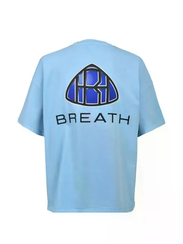 BREATH Logo-print T-shirt - Blue