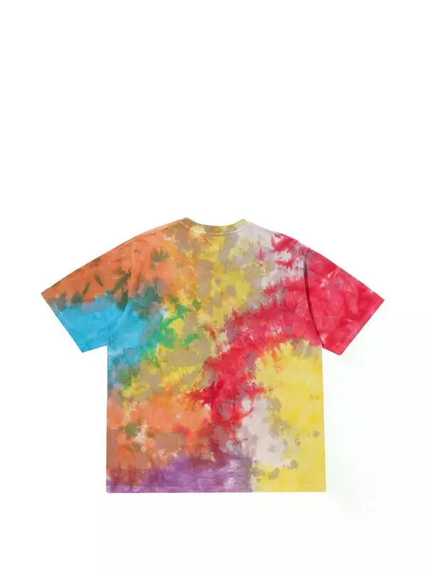 A BATHING APE Tie-dye Logo-print T-shirt - Red
