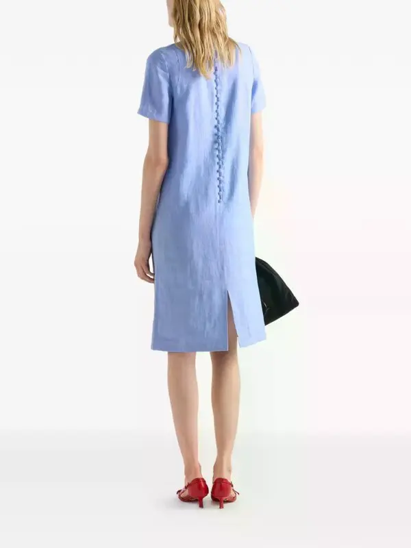Prada Embroidered Linen Dress