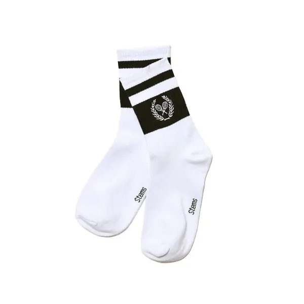 STEMS Club Crew Socks With Embroidered Logo - Black